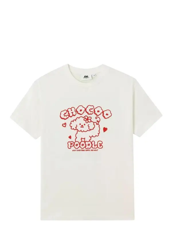 CHOCOOLATE Poodle Print T-shirt - Neutrals