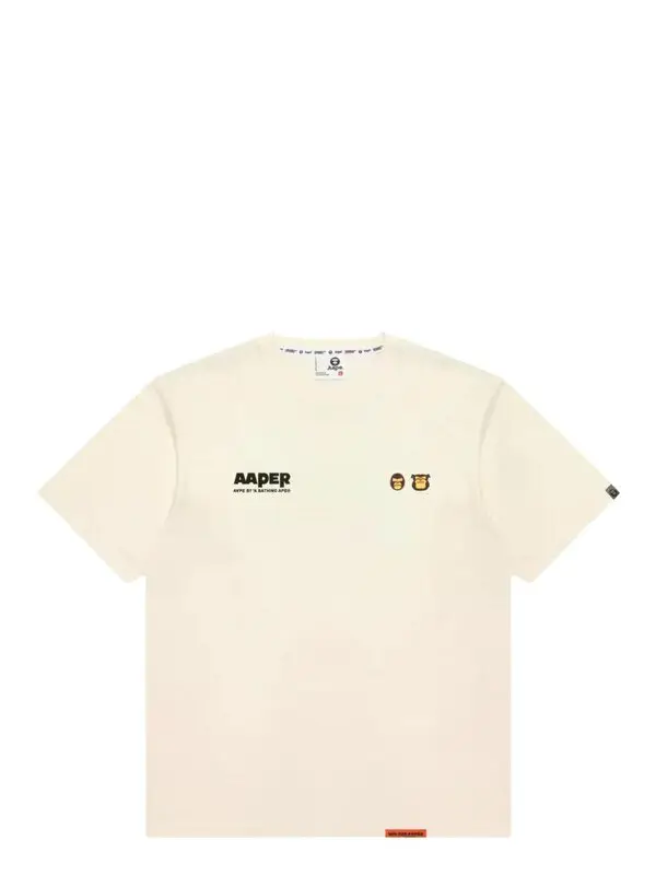 AAPE BY *A BATHING APE Logo-print T-shirt - Neutrals