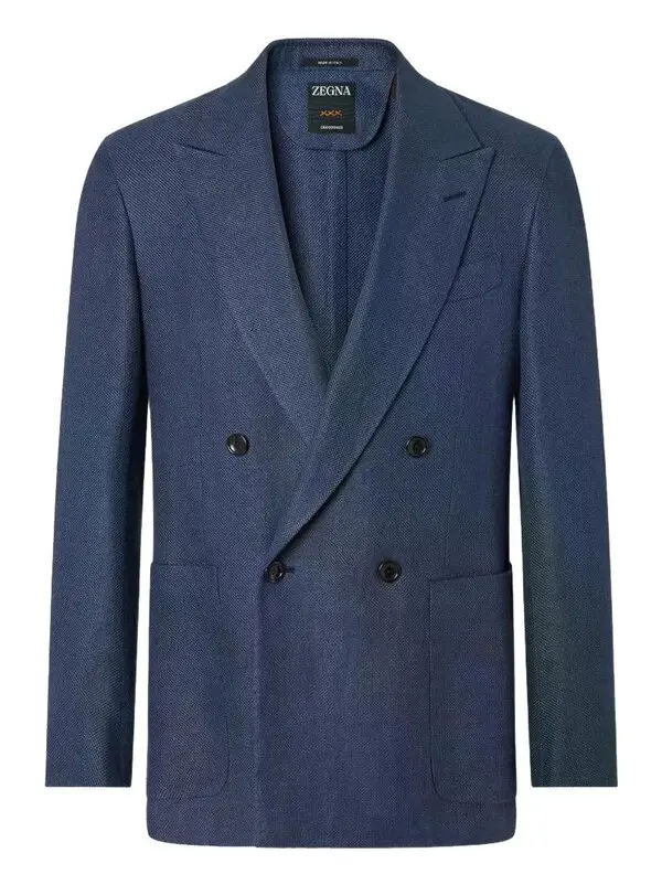 Zegna Crossover Linen Jacket - Blue