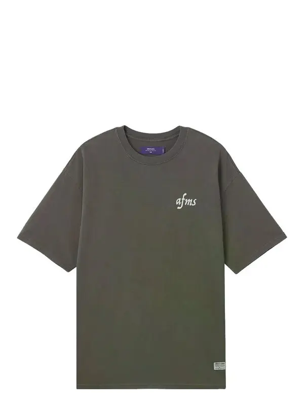 AFTERMATHS Patterned Short-sleeved T-shirt - Grey