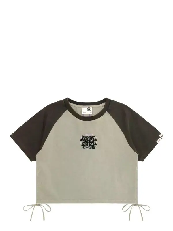 AAPE BY *A BATHING APE Short-sleeve Side-tie T-shirt - Grey