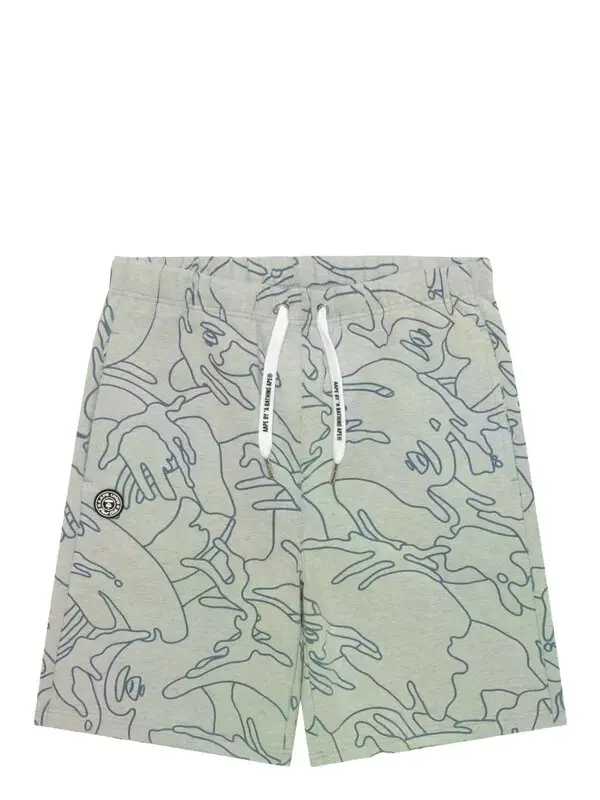 AAPE BY *A BATHING APE Outline-print Shorts - Grey