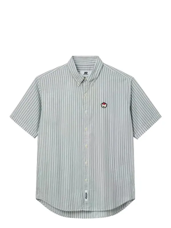 CHOCOOLATE Striped Button Shirt - Grey