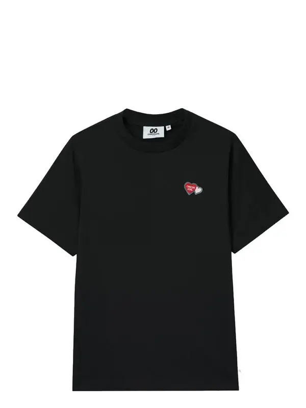 CHOCOOLATE Heart Appliqué T-shirt - Black