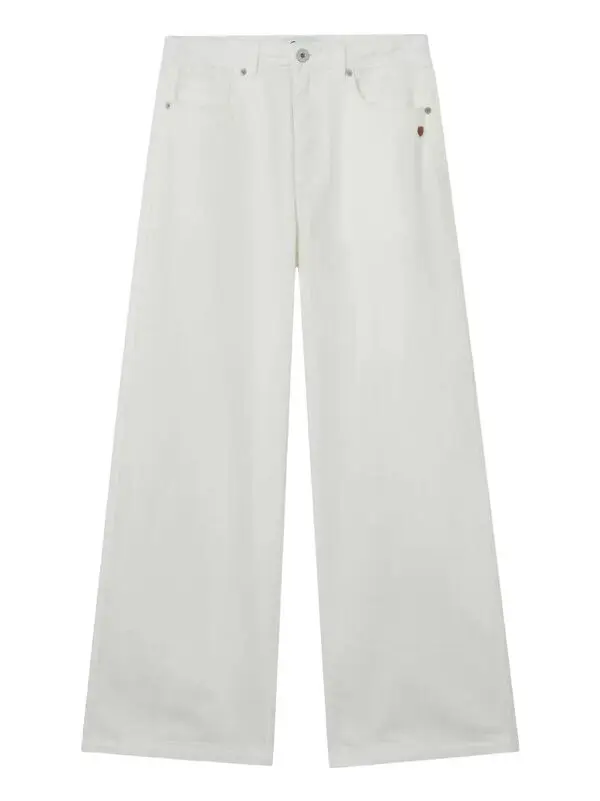 CHOCOOLATE Five-pocket Wide-leg Jeans - White
