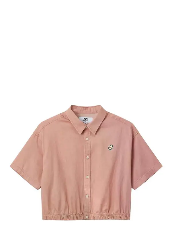 CHOCOOLATE Avocado-patch Short-sleeve Shirt - Pink