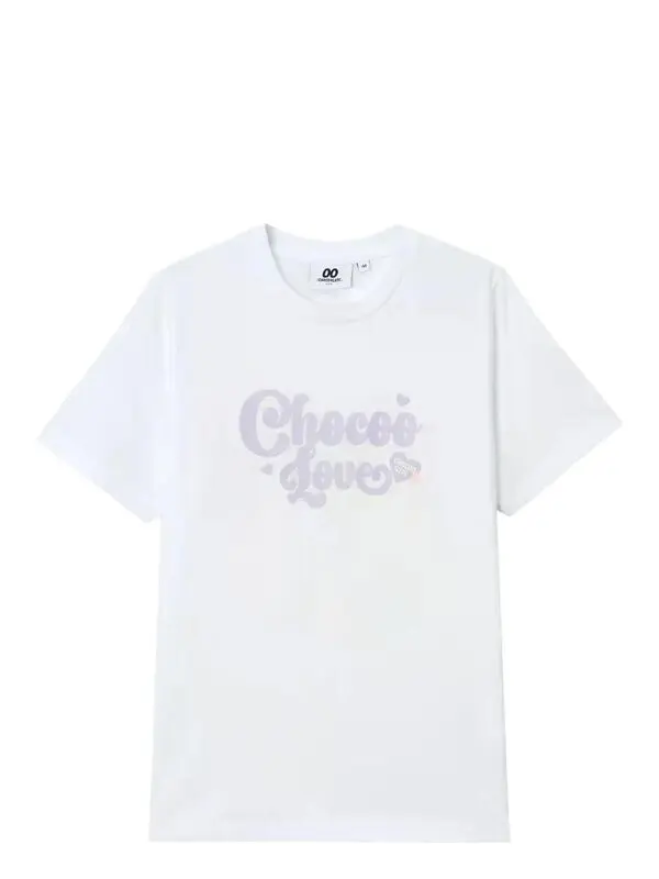 CHOCOOLATE Logo-embroidered T-shirt - White
