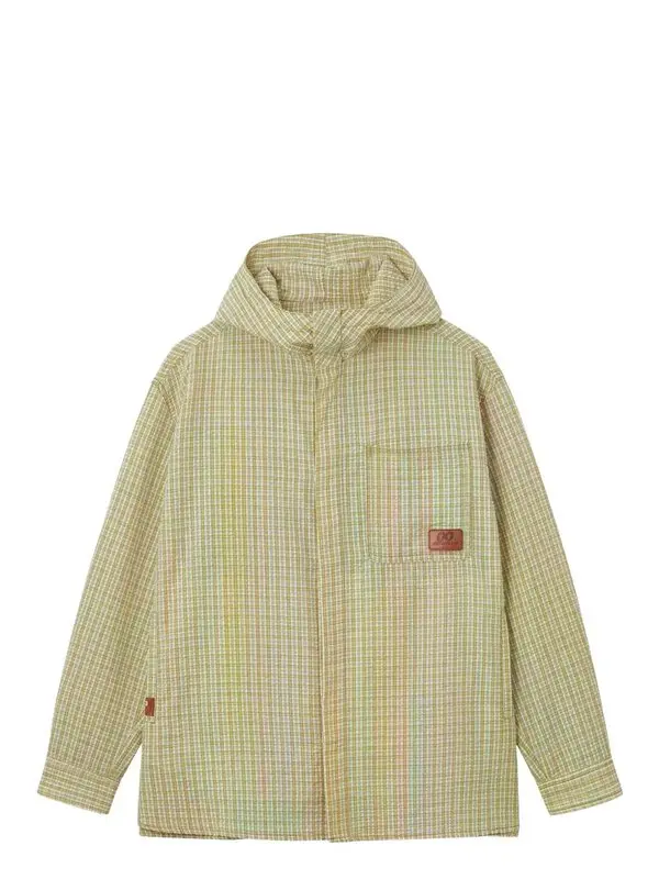 CHOCOOLATE Hooded Checked Jacket - Green