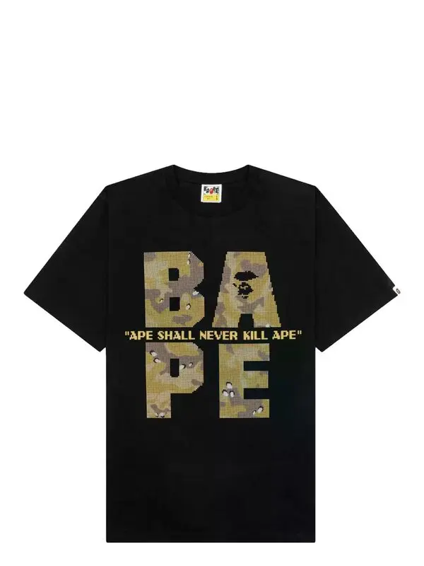 A BATHING APE Bitmap Logo T-shirt - Black