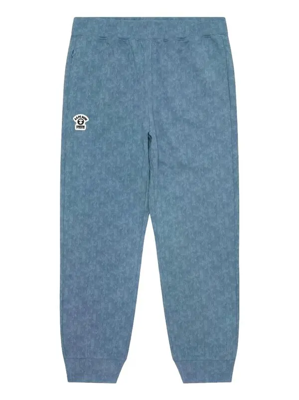 AAPE BY *A BATHING APE Camouflage-pocket Track Pants - Blue