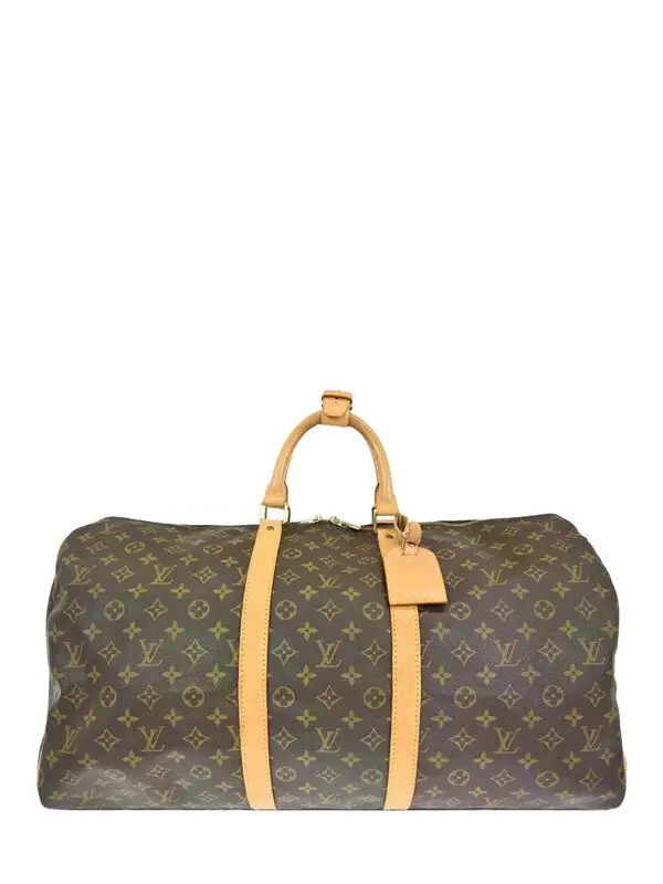 LOUIS VUITTON 1996 Keepall 60 Monogram Handbag - Brown
