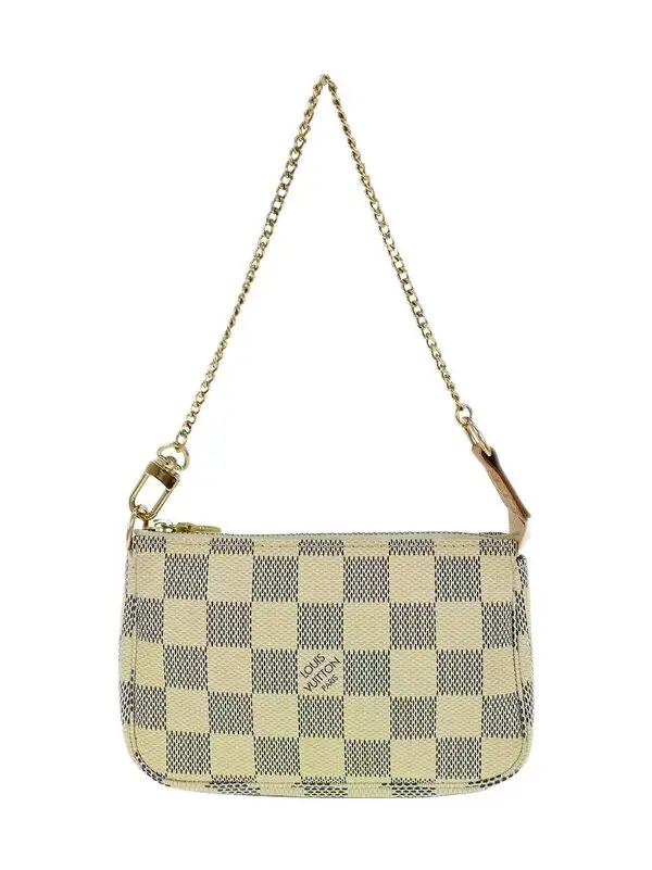 LOUIS VUITTON 2006 Damier Azur Mini Pochette Accessoires - Neutrals
