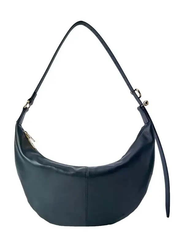 Sportmax Bruno Leather Shoulder Bag - Black