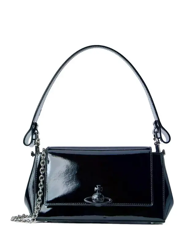 VIVIENNE WESTWOOD Orb-plaque Shoulder Bag - Black
