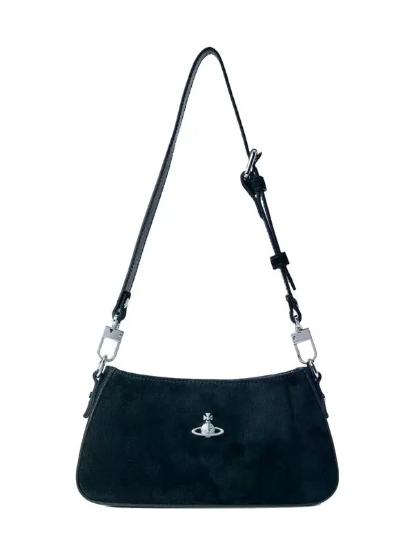 VIVIENNE WESTWOOD Tasha Suede Shoulder Bag - Black