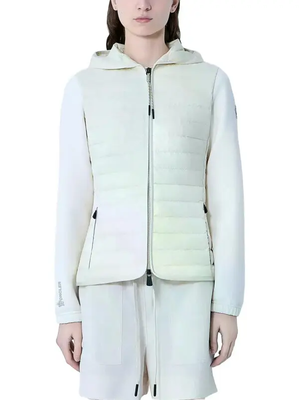 Moncler Hooded Quilted Jacket - Neutrals