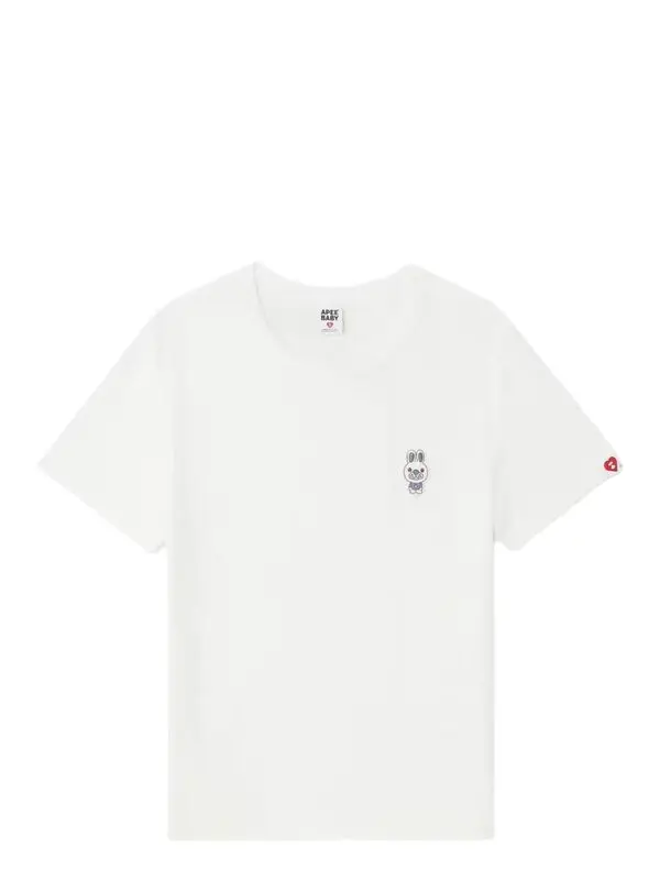 AAPE BY *A BATHING APE Embroidered Short-sleeve T-shirt - White
