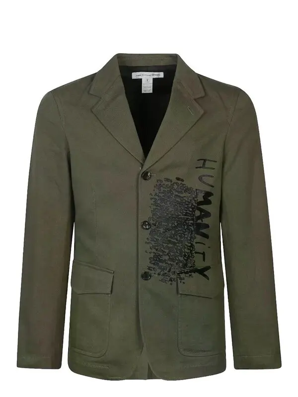 Comme Des Garçons Printed Blazer - Green