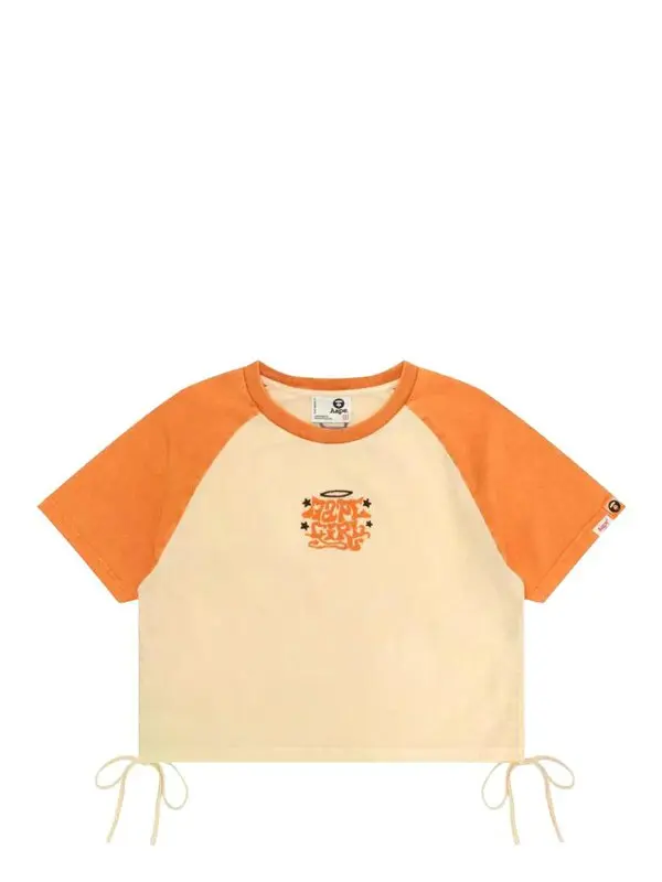 AAPE BY *A BATHING APE Short-sleeve Side-tie T-shirt - Neutrals