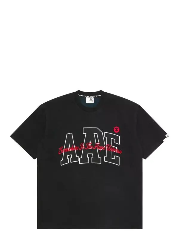 AAPE BY *A BATHING APE Logo-embroidered T-shirt - Black
