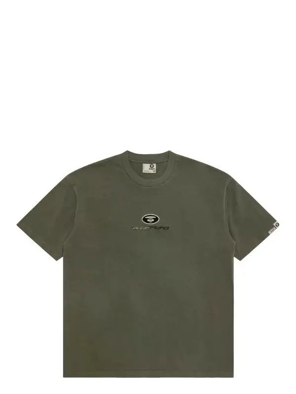 AAPE BY *A BATHING APE Logo-embroidered T-shirt - Green