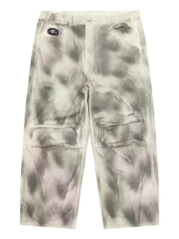 AAPE BY *A BATHING APE Tie-dye Trousers - White