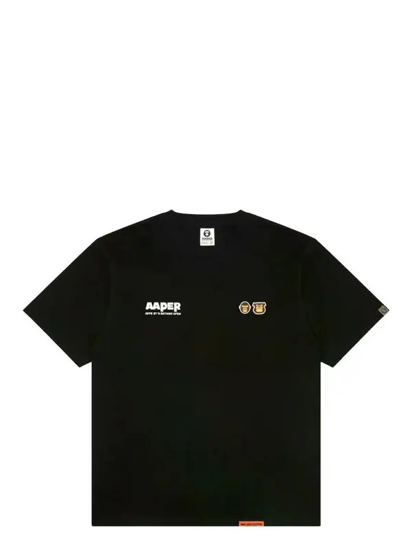 AAPE BY *A BATHING APE Appliquéd-details T-shirt - Black