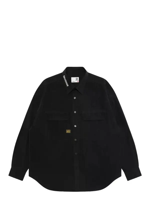 AAPE BY *A BATHING APE Logo-patch Pocket Shirt - Black