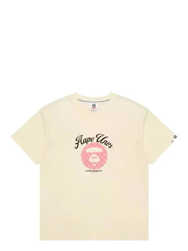 AAPE BY *A BATHING APE Graphic-print Crew-neck T-shirt - Neutrals