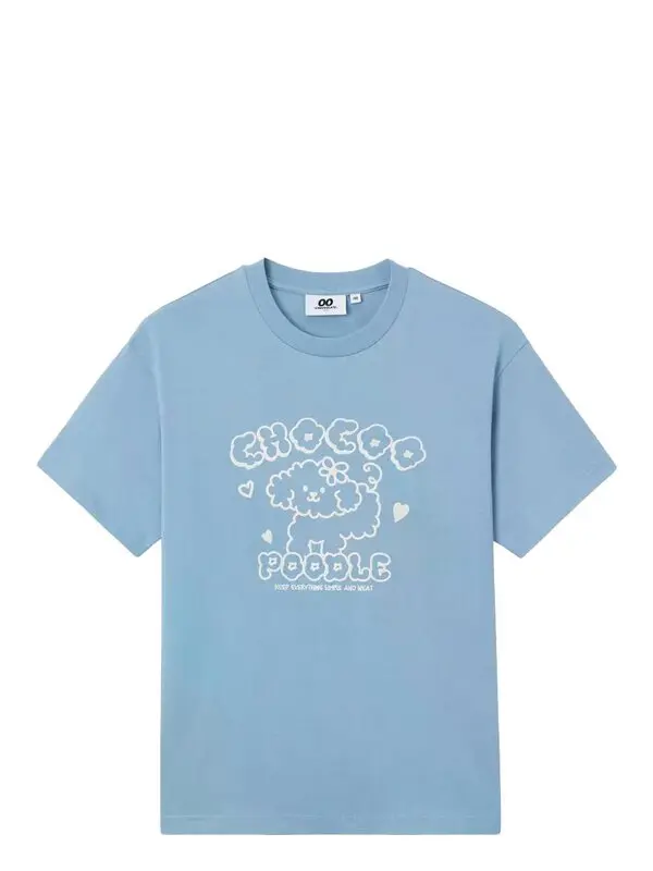 CHOCOOLATE Graphic Print T-shirt - Blue