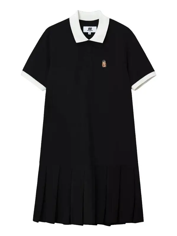 CHOCOOLATE Pleated Detail Dress - Black
