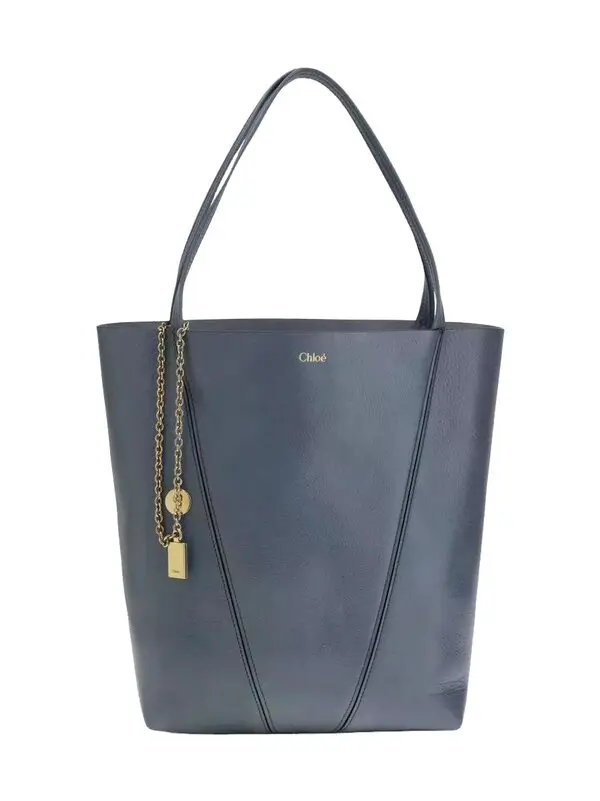 Chloé Spin Leather Tote Bag - Blue