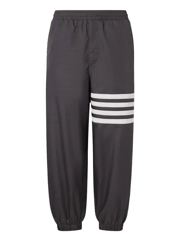 Thom Browne Tapered Striped Ripstop Sweatpants - Gray