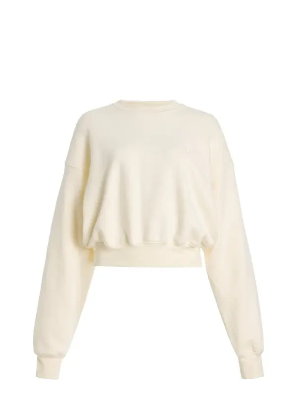 Eterne Cropped Crewneck Sweatshirt - Ivory
