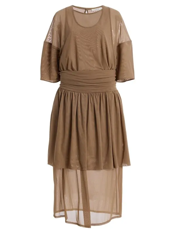 LEMAIRE Mesh Midi Dress - Brown