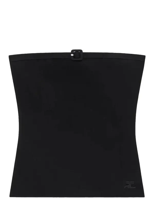 COURREGES Buckled Tube Top - Black