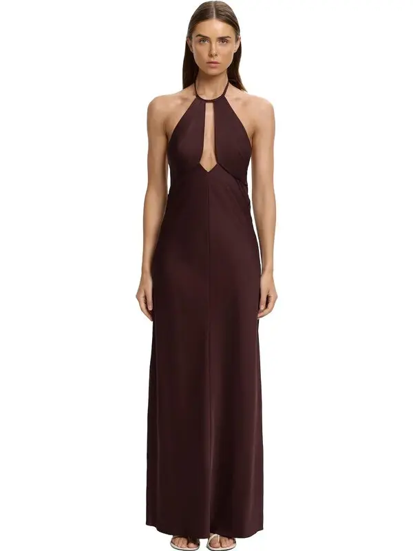 Significant Other Becca Halter Maxi Dress - Chocolate