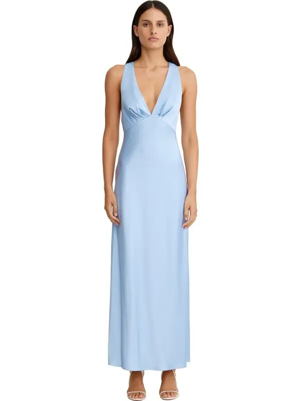 Significant Other Lucile Bias Maxi Dress - Ice Blue