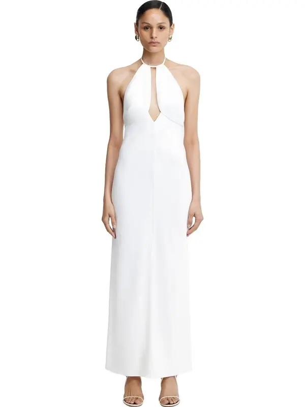 Significant Other Halter Dress With Cutout - Ivory