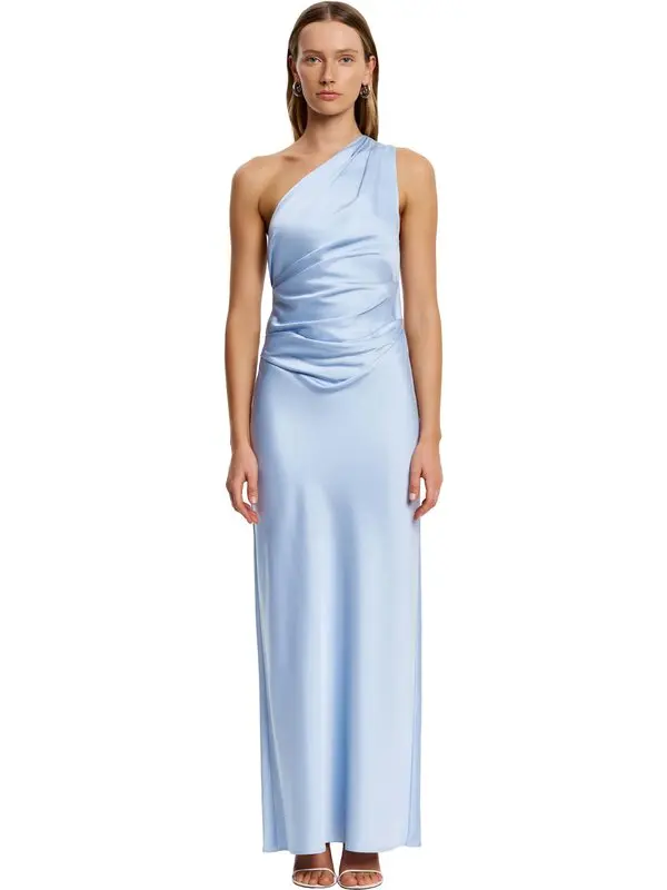 Significant Other Angela One-shoulder Maxi Dress - Ice Blue
