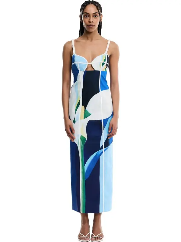 Significant Other Rita Abstract Print Midi Dress - Calla Lily