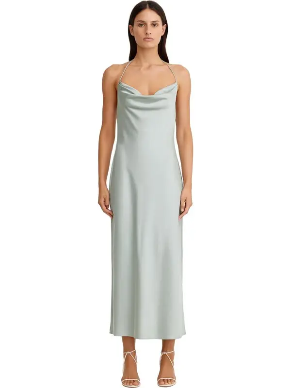 Significant Other Cowl Neck Midi Dress - Sage