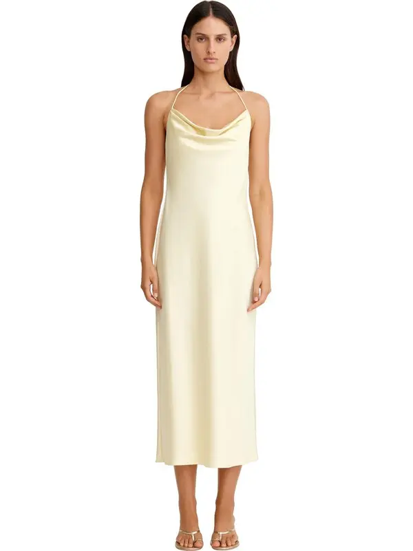 Significant Other Cowl Neck Midi Dress - Butter