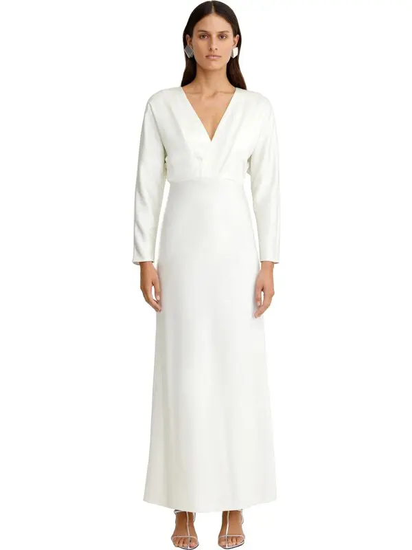 Significant Other Long Sleeve Maxi Dress - Bone