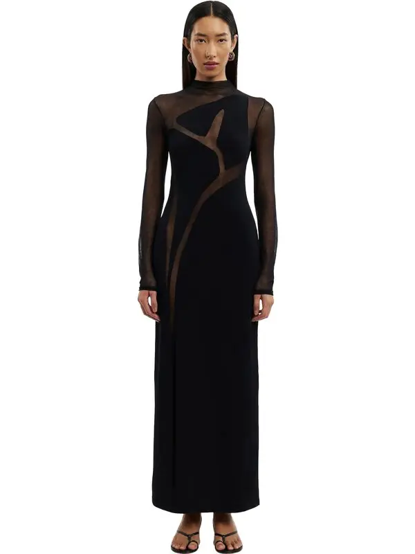 Significant Other Neyma Long Sleeve Maxi Dress - Black