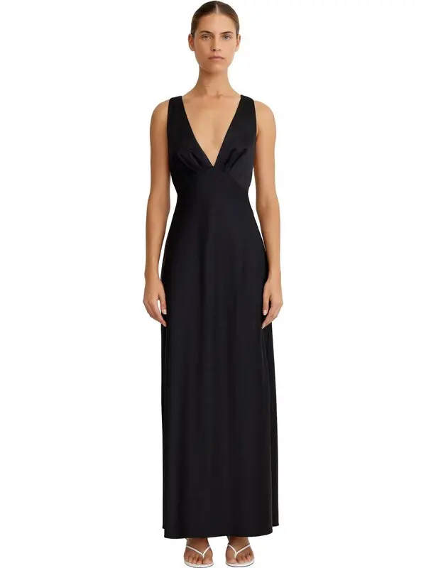 Significant Other Lucile Bias Maxi Dress - Black