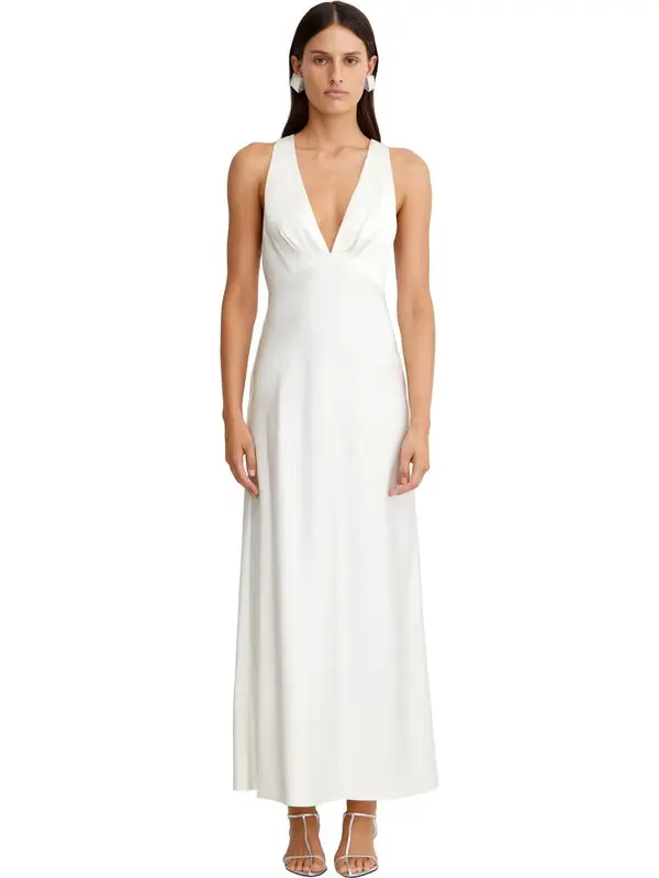 Significant Other Lucile Bias Maxi Dress - Bone