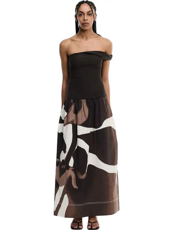 Significant Other Charley Maxi Dress - Espresso Orchid