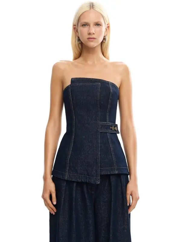 Significant Other Micah Denim Top - Indigo