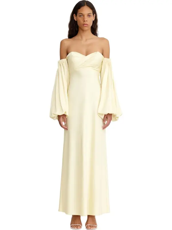 Significant Other Off Shoulder Midi Dress - Butter